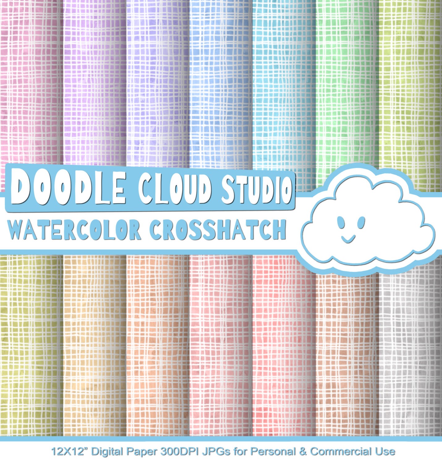 Watercolor Crosshatch Digital Paper Crosshatch Patterns - Etsy