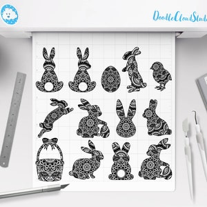 Easter Mandala SVG, Bunny Mandala, Egg Mandala, Basket Mandala, Chick ...