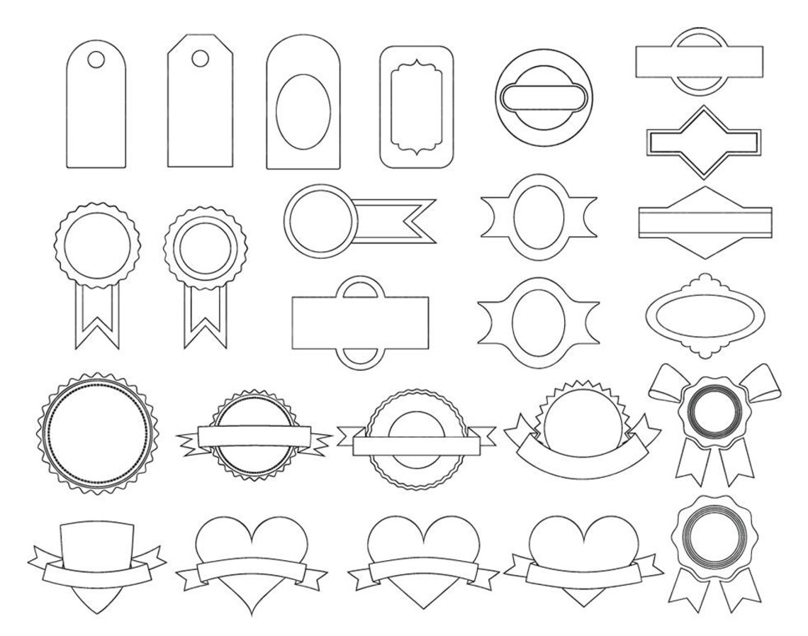 Labels SVG Label Svg Files Hearts Svg for Silhouette Cameo - Etsy