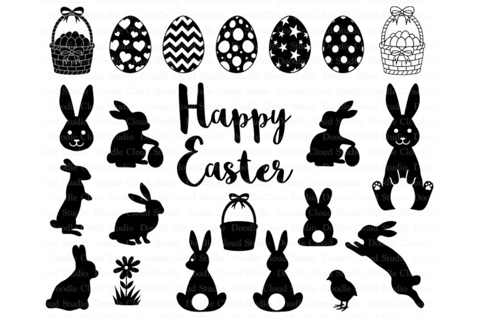 Easter SVG, Easter Bunny SVG, Easter Egg Svg, Easter Basket SVG Files ...