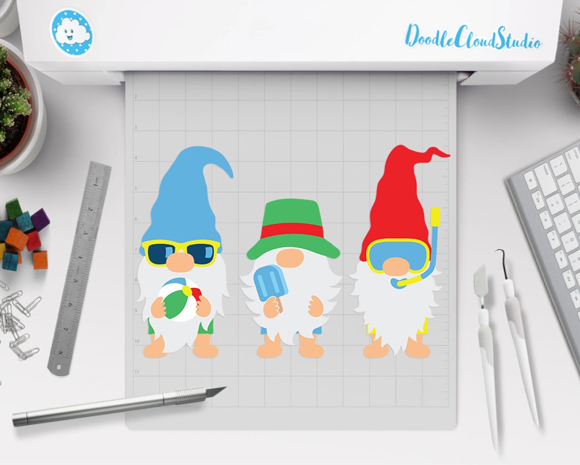 Gnomes SVG Beach Gnome SVG Summer Gnome SVG Files for | Etsy