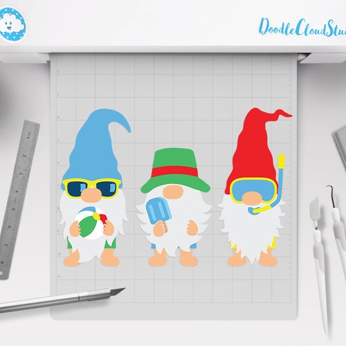 Gnomes SVG Beach Gnome SVG Summer Gnome SVG Files for | Etsy