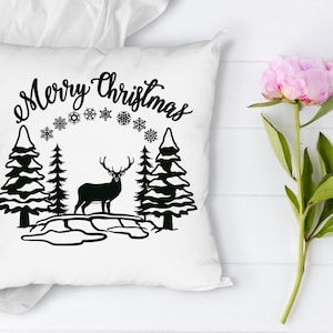 Deer SVG, Christmas Scene With Deer Bundle SVG, Winter Scene With Deer ...
