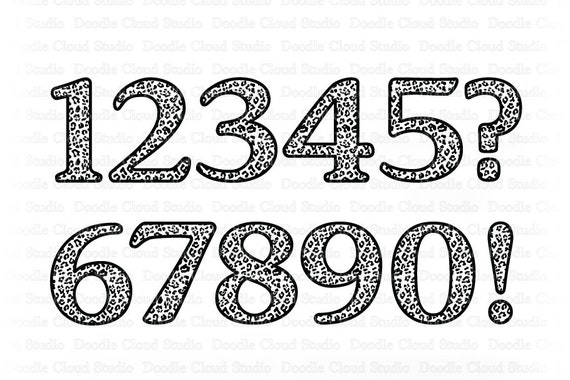 Leopard Numbers SVG, Animal Numbers SVG Files for Cameo & Cricut ...