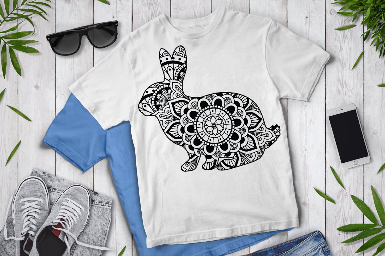 Rabbit SVG Rabbit Mandala SVG Bunny Mandala SVG Files for - Etsy