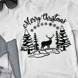 Deer SVG, Christmas Scene With Deer Bundle SVG, Winter Scene With Deer ...
