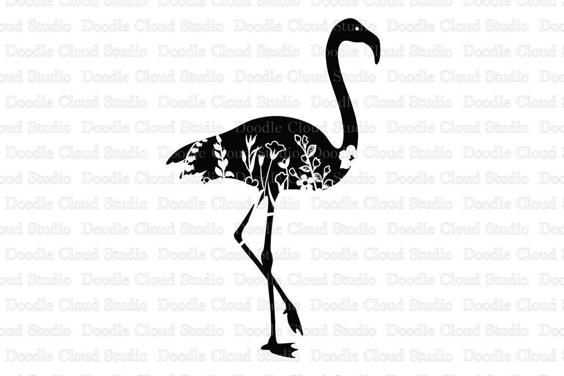 Flamingo SVG Floral Flamingo SVG Files for Silhouette Cameo & - Etsy
