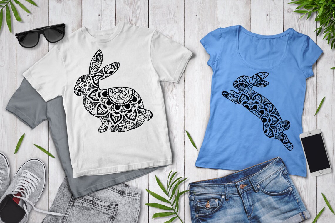 Rabbit SVG Rabbit Mandala SVG Bunny Mandala SVG Files for - Etsy