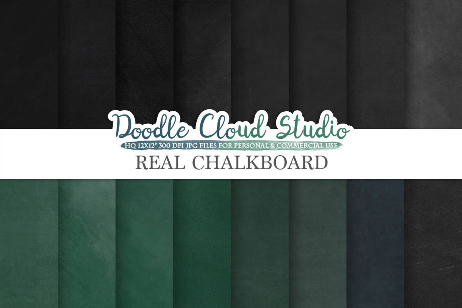Real Chalkboard Digital Paper Green / Back Chalkboard - Etsy