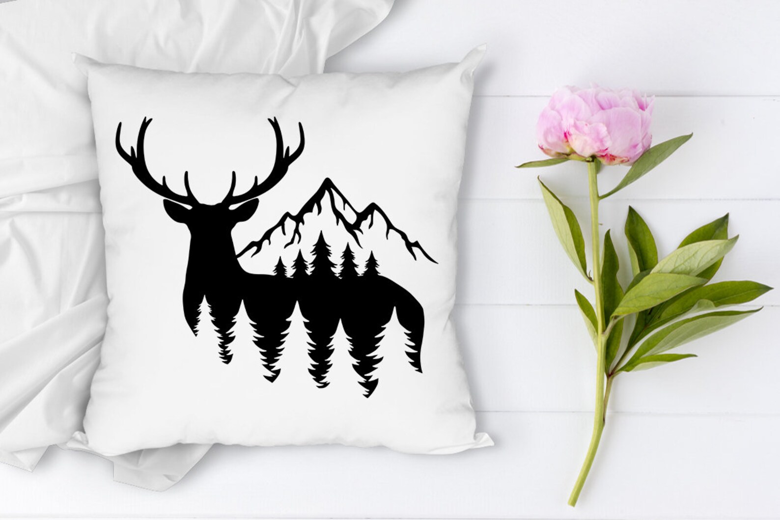 Deer Bundle SVG, Deer and Mountains SVG Files for Silhouette & Cricut ...