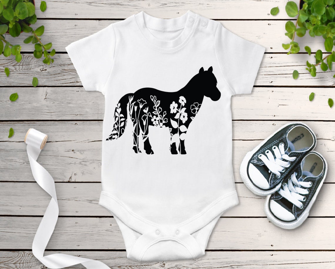 Horse SVG Horse Floral SVG Flowers Horse SVG Files for - Etsy