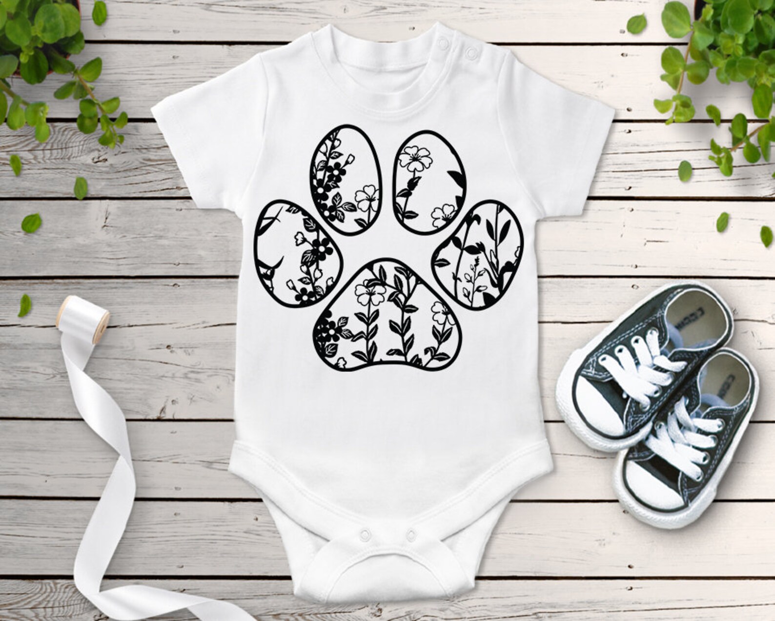 Floral Pet Paw SVG Dog Svg Cat Svg Floral Pet Paw SVG for - Etsy