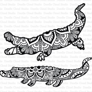 Crocodile Mandala SVG, Crocodile SVG, Crocodile Mandala SVG Files for ...