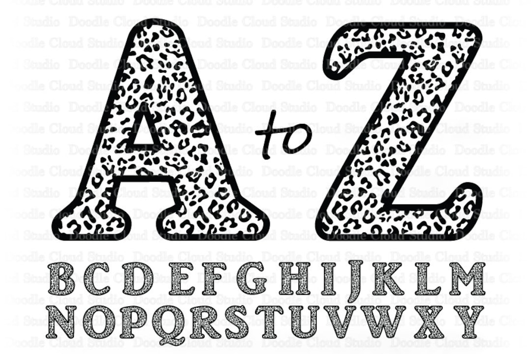 Leopard Alphabet SVG, Animal Letters SVG Files for Cameo & Cricut ...