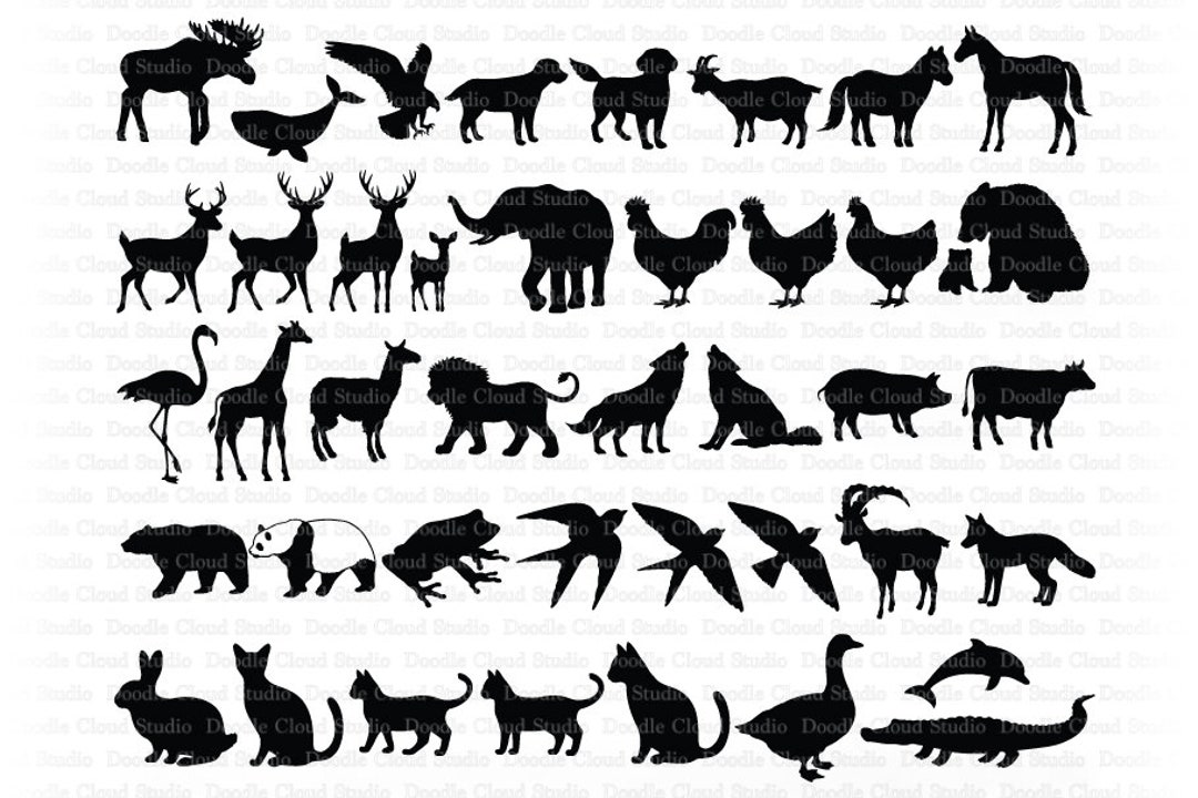 Animals SVG, Animal Bundle SVG Files for Silhouette Cameo and Cricut ...