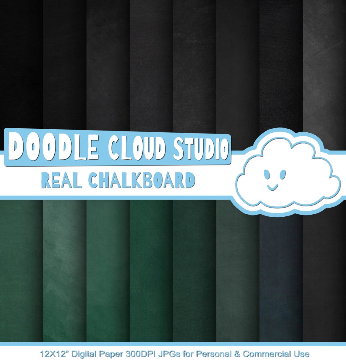 Real Chalkboard Digital Paper Green / Back Chalkboard - Etsy