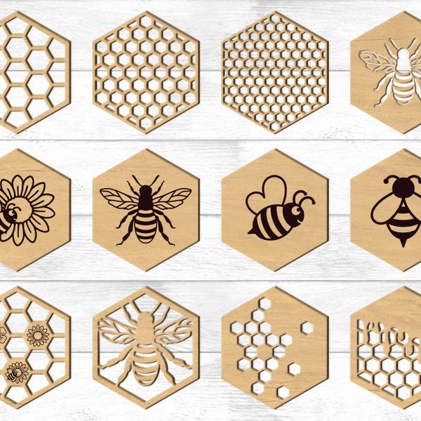 Hexagonal Coasters - Etsy