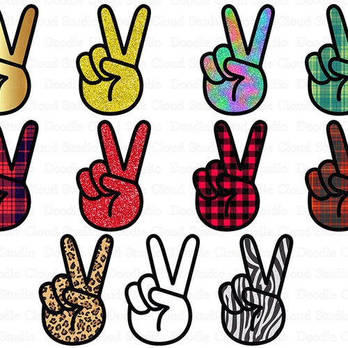Peace Sign Bundle PNG Peace Sign Sublimation Design Peace | Etsy