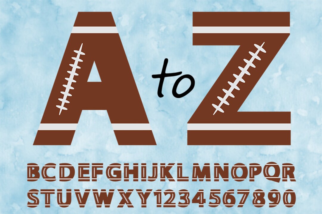 Football Alphabet & Numbers SVG Files for Silhouette and Cricut ...