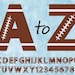 Football Alphabet & Numbers SVG Files for Silhouette and Cricut ...