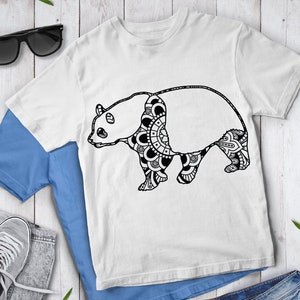 Panda SVG Panda Mandala SVG Files for Silhouette Cameo and - Etsy