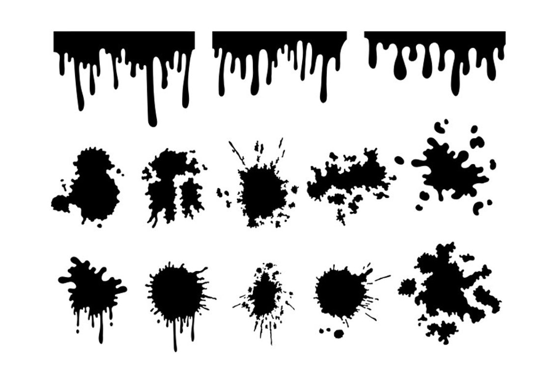 Splatter Stencil Paint Splatter Bundle Dripping Paint - Etsy