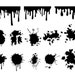 Splatter Stencil, Paint Splatter Bundle, Dripping Paint Digital Stencil ...