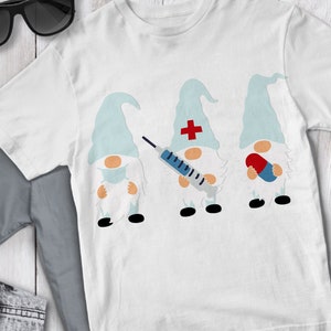 Gnomes Doctors SVG, Nurse Gnome SVG Cut Files for Silhouette Cameo and ...