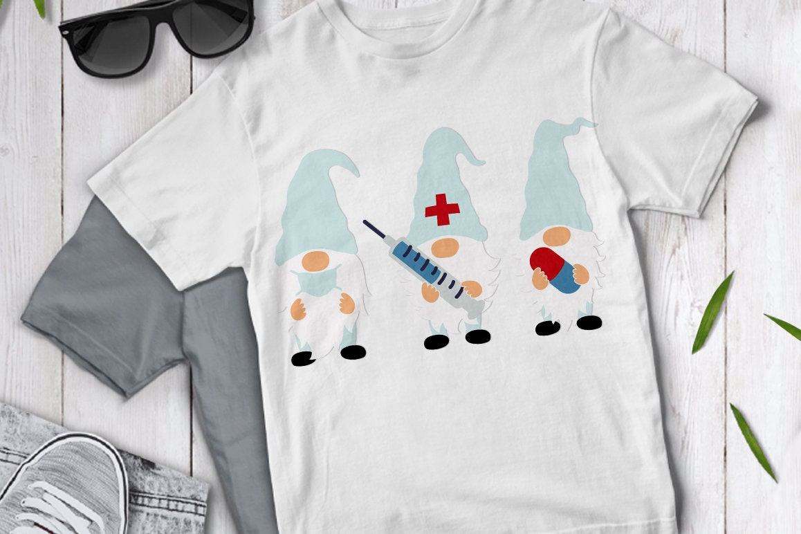 Gnomes Doctors SVG Nurse Gnome SVG Cut Files for Silhouette | Etsy