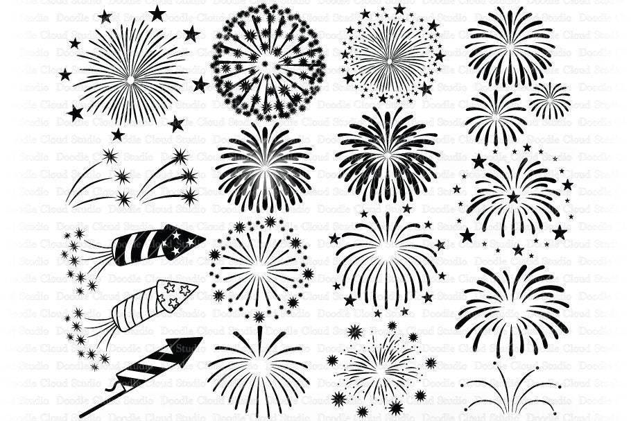 Fireworks SVG Fireworks SVG Files for Silhouette and Cricut. - Etsy