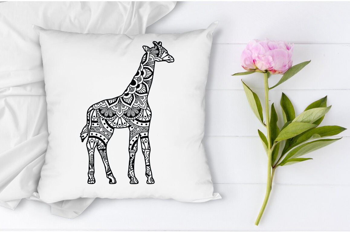 Giraffe SVG Giraffe Mandala SVG Files for Silhouette Cameo | Etsy