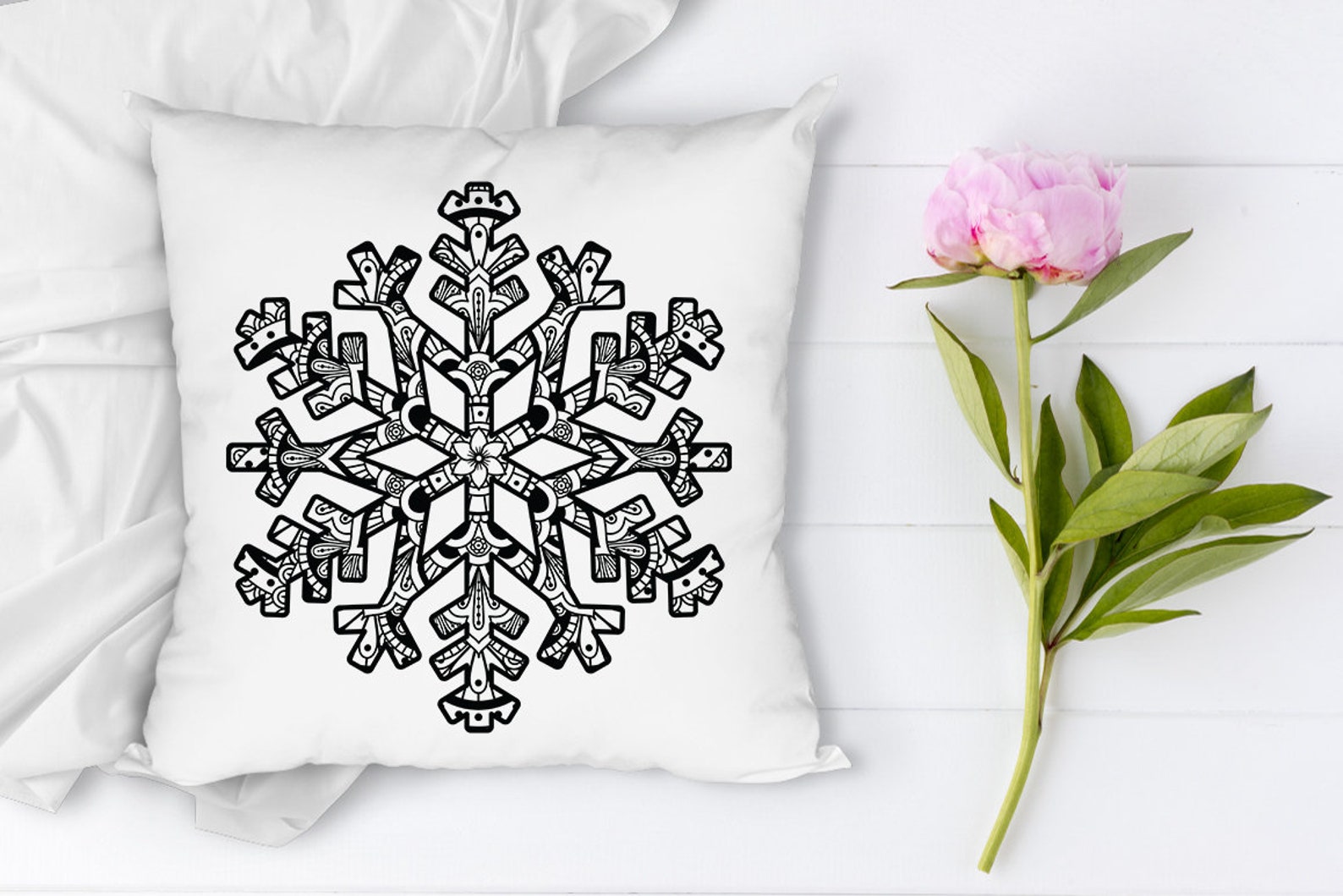Snowflakes Mandala SVG Snowflakes Mandala Bundle SVG Files | Etsy