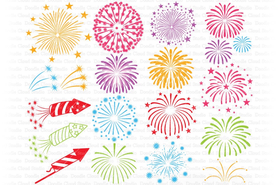 Fireworks SVG Fireworks SVG Files for Silhouette and Cricut. - Etsy UK