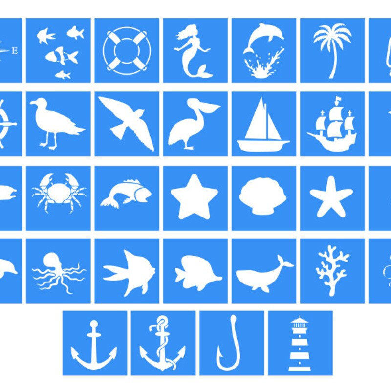 Nautical Stencil - Etsy