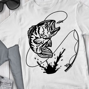 Fishing SVG Bass Fishing SVG Fish Trout Striped Bass Cut - Etsy