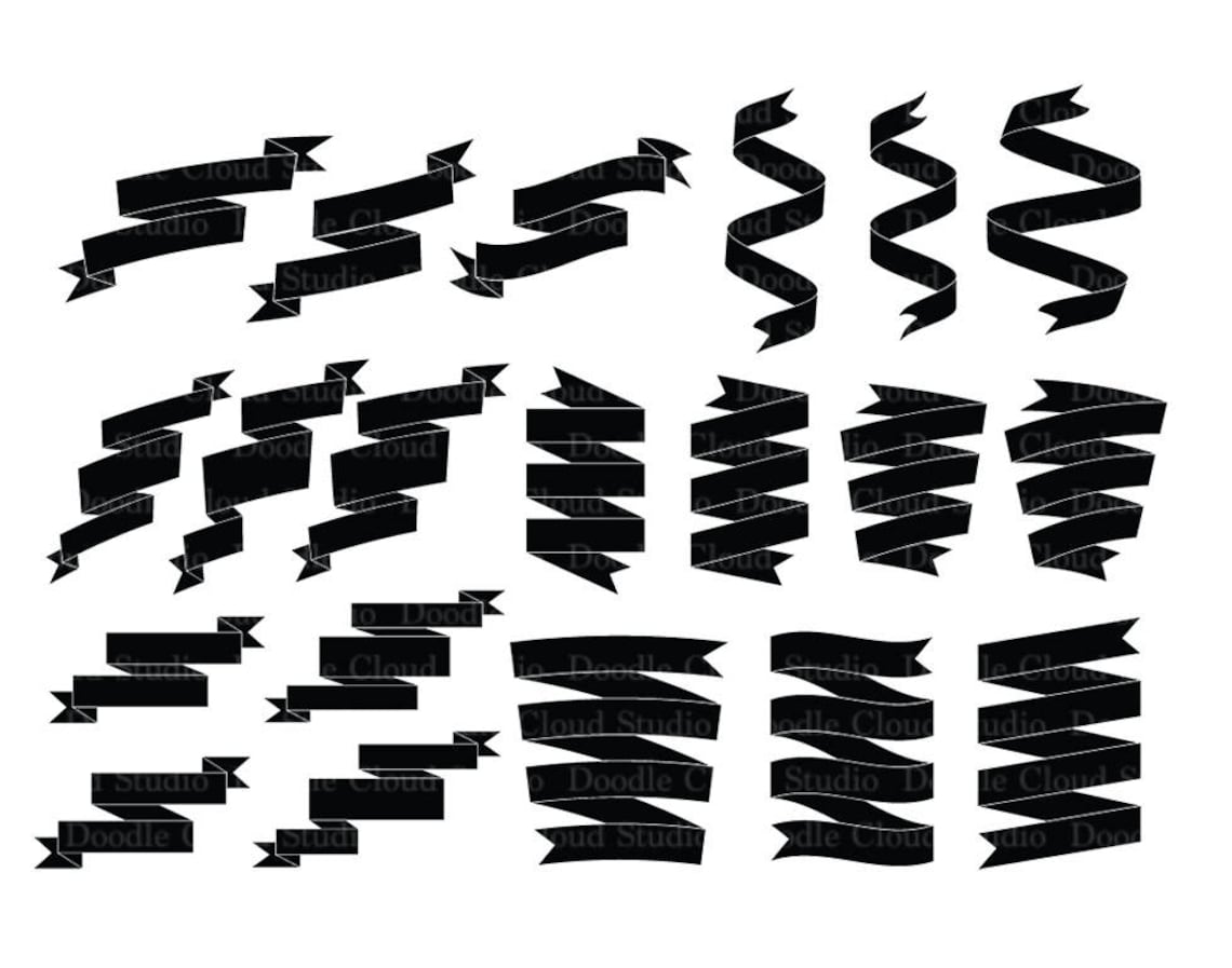 Scroll Banner SVG Ribbon Banner SVG Files for Silhouette - Etsy