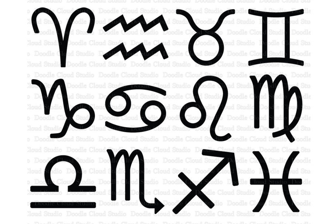 Zodiac Sign SVG, Horoscope SVG, Astrology Sign SVG Files for Silhouette ...