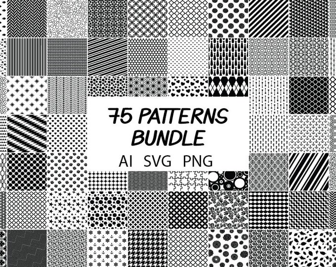 75 Patterns SVG Bundle Background Pattern SVG Cut Files for - Etsy ...