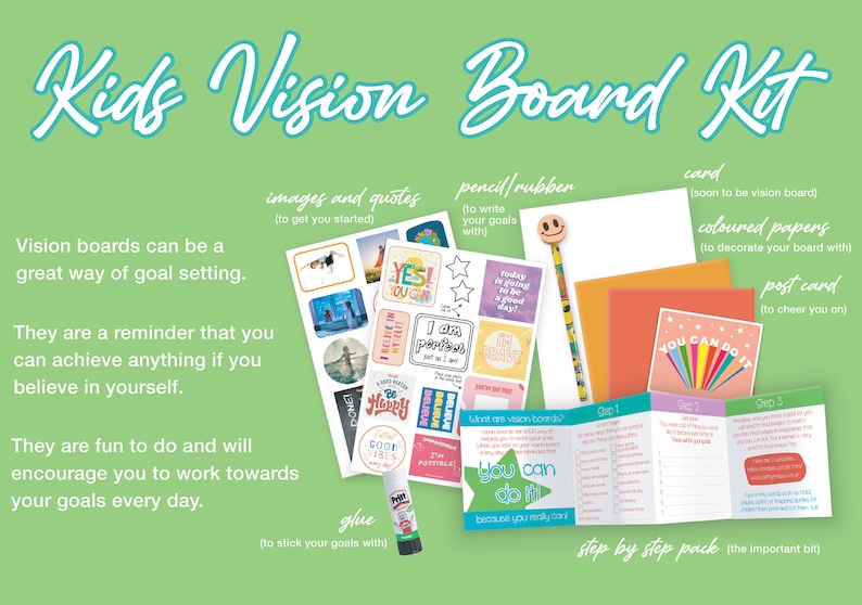 Childrens Vision Board Gift Set - Etsy