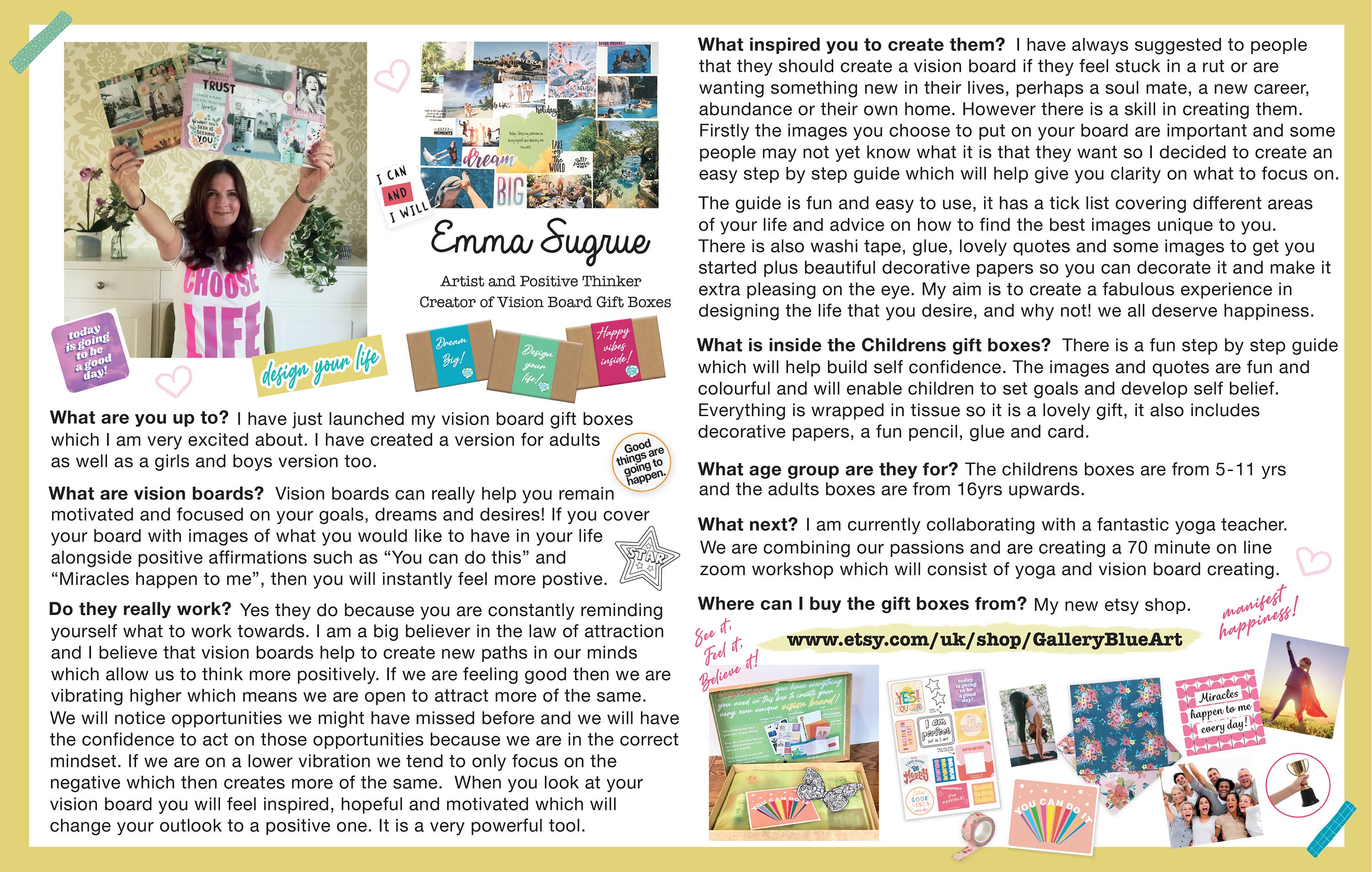 Childrens Vision Board Gift Set - Etsy