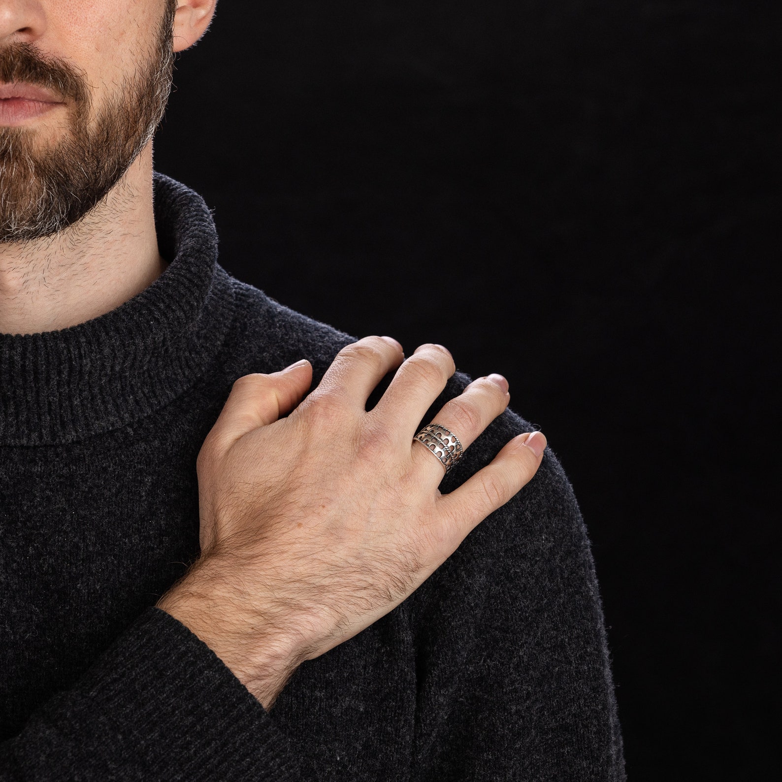 Silver Lace Shield Ring Silver Shield Ring Ancient Ring - Etsy