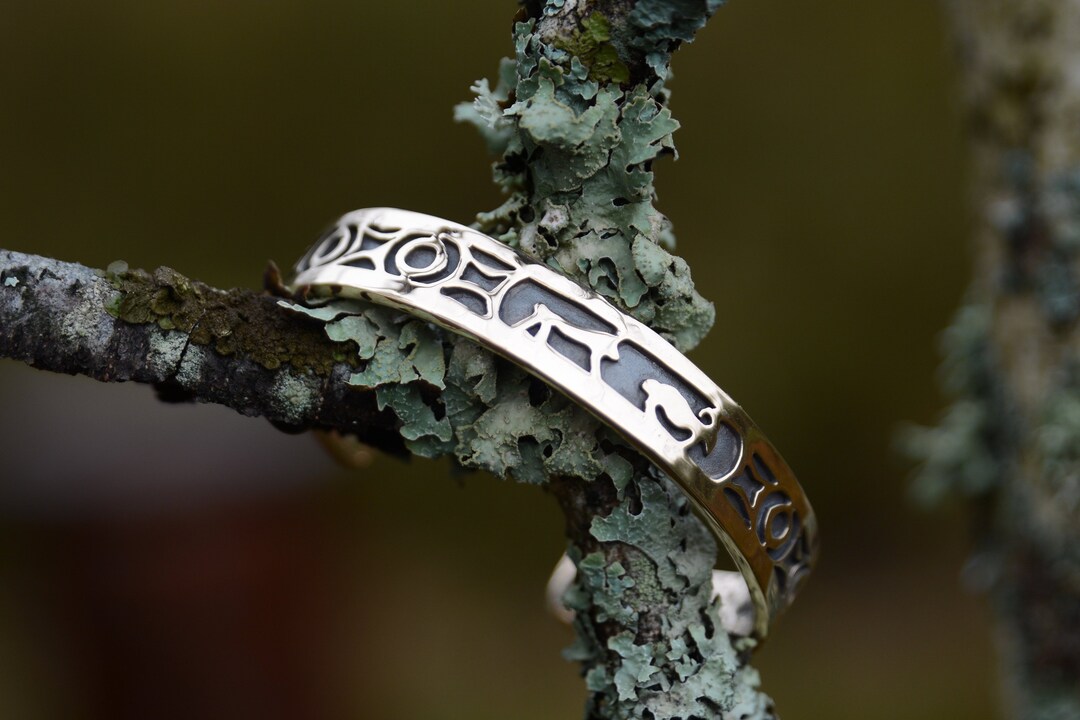 Bronze Bracelet Baltic Pagan Traditional Motivs Winter Solstice Jewelry ...