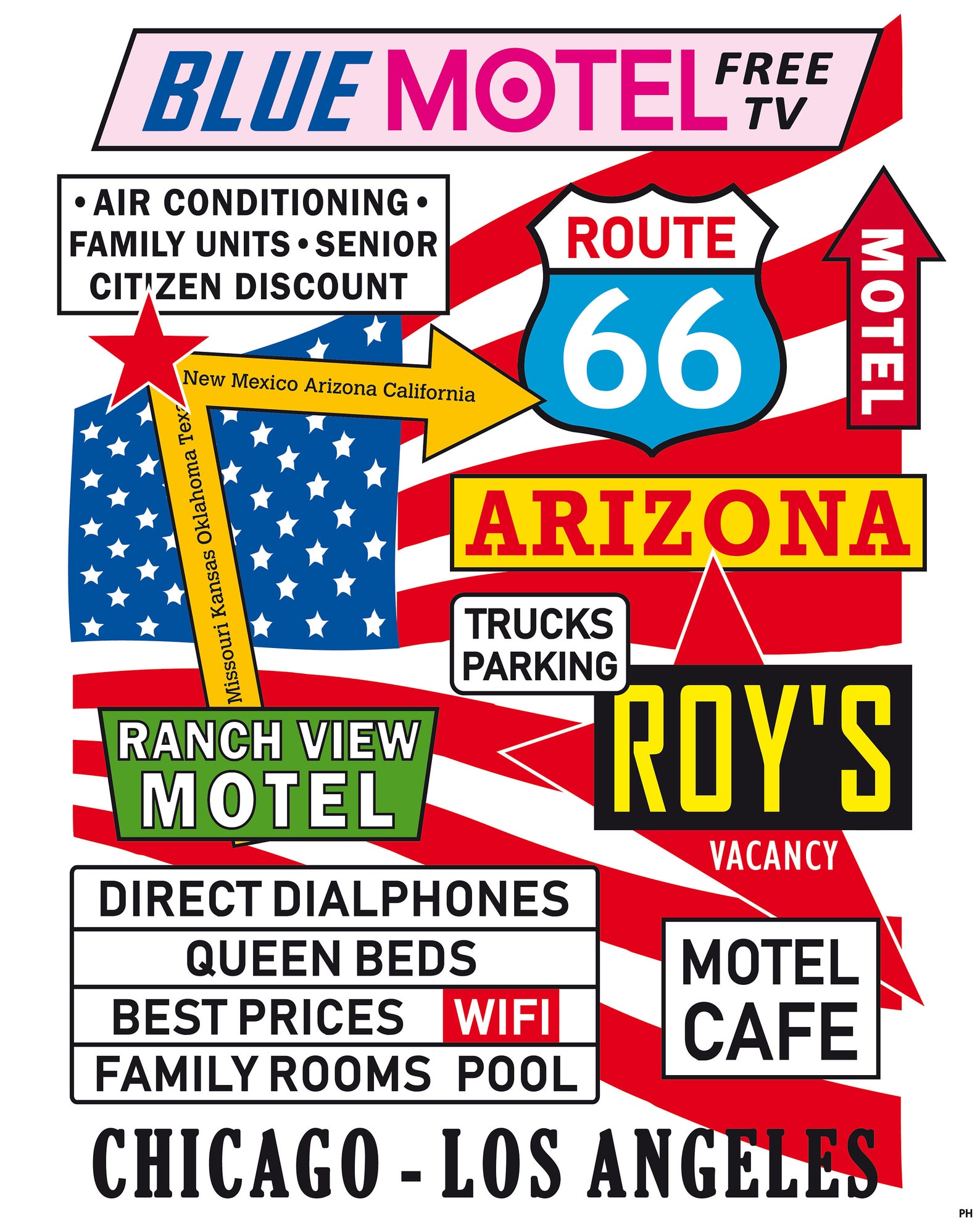 Route 66 Road USA Poster Travel Vintage Decoration | Etsy