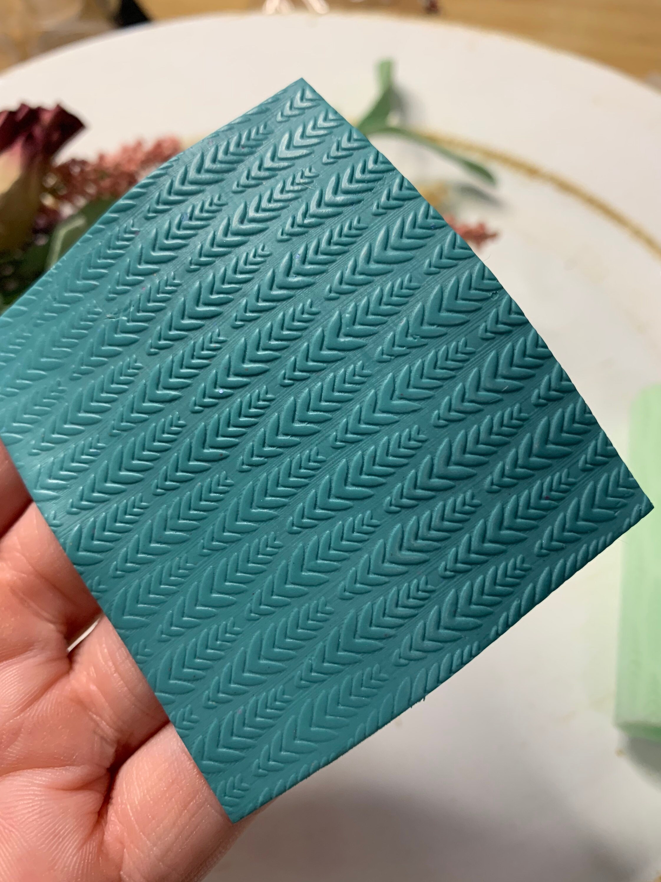 Skinny Chevron Accordion Clay Texture Roller Y - Etsy