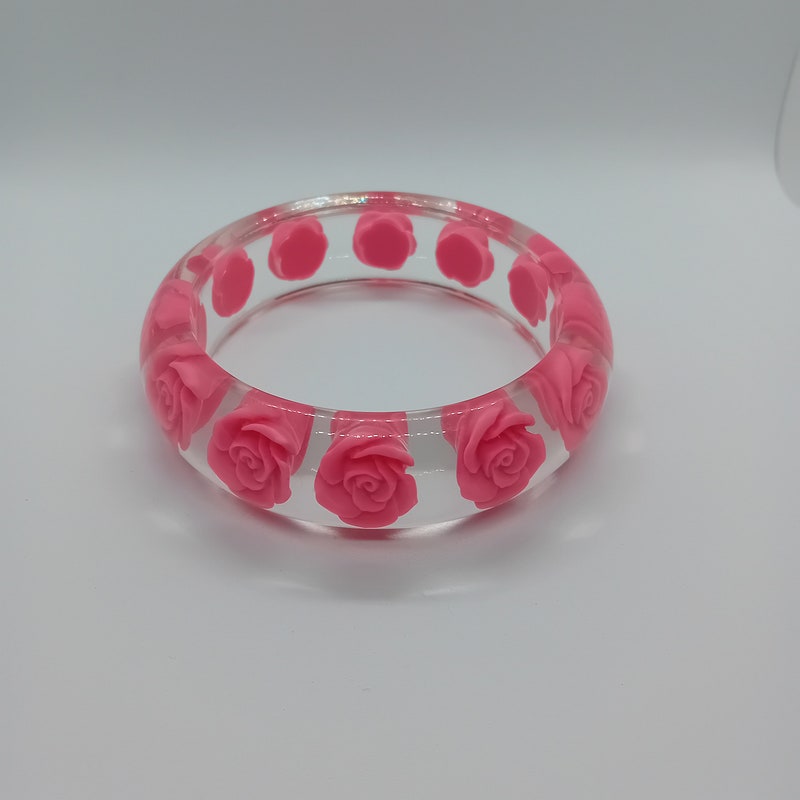 Pink Lucite Bangle - Etsy