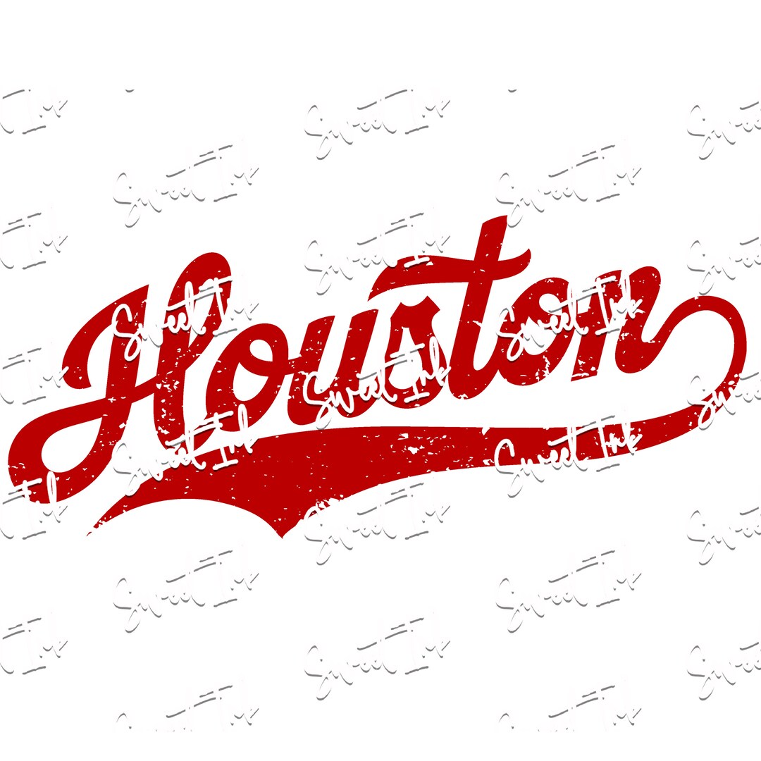 Houston Grunge Look File. for Dye Sublimation, Vinyl, Dtf Red and White ...