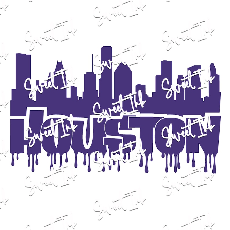 Houston Graffiti Skyline Drip, Svg, Pdf, Png - Etsy