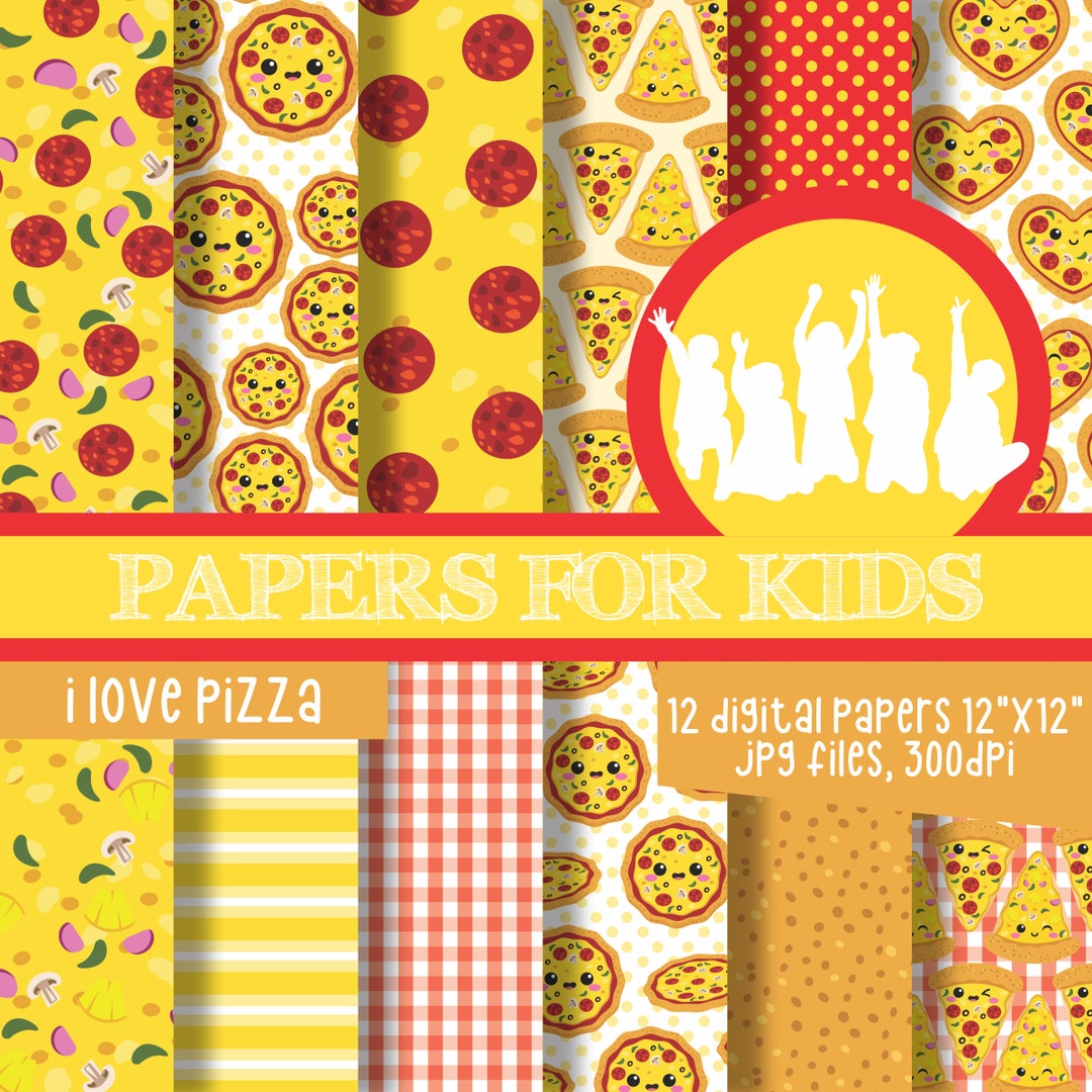 I Love Pizza, Digital Paper, Birthday, Pïzza Background, Pizza Party ...