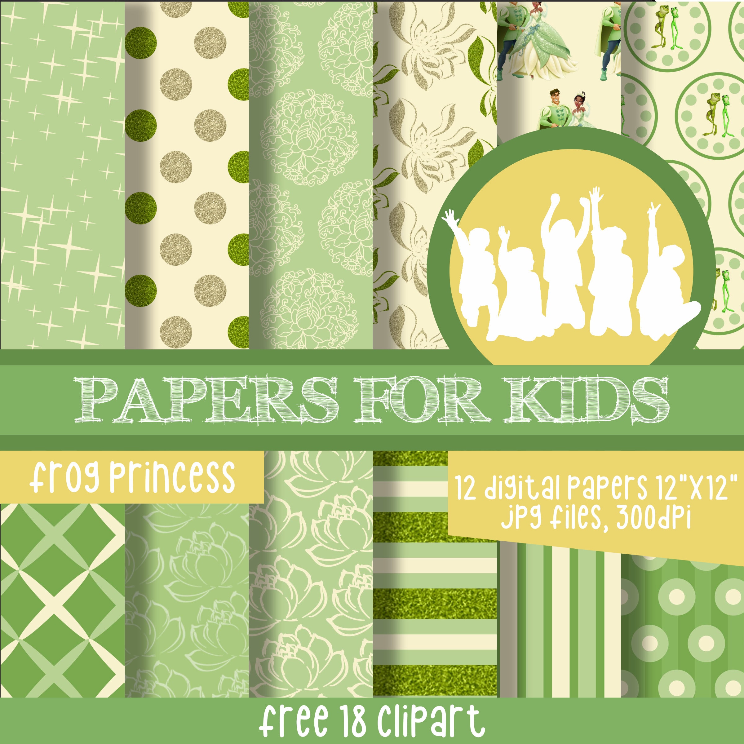 Frog Princess, Digital Papers, Movie Digital Papers, Princess ...