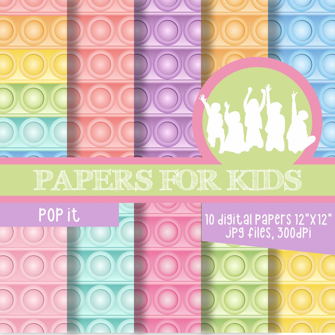 Pop It, Digital Paper, Birthday, Pop It Background, Pop It Party, Pop ...